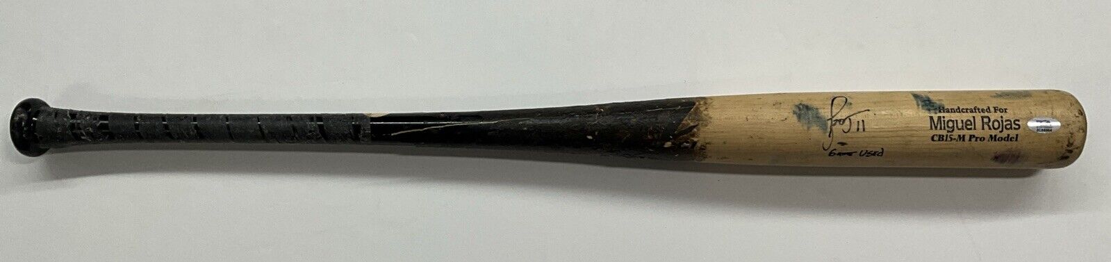 MIGUEL ROJAS MARLINS DODGERS GAME USED MARUCCI CB15 PRO BAT "GAME USED ...