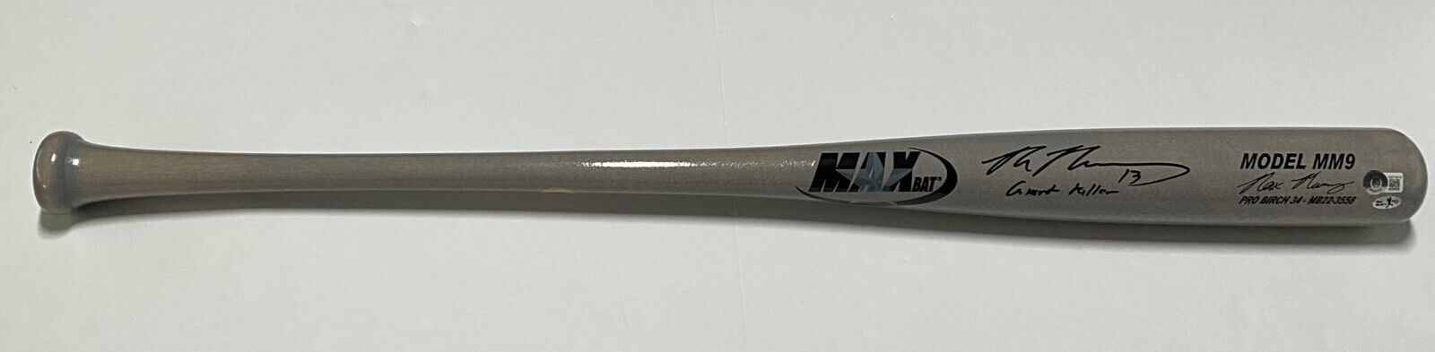 MAX MUNCY DODGERS SIGNED MAXBAT GAME MODEL BAT "GIANT KILLER" INSC BAS ...