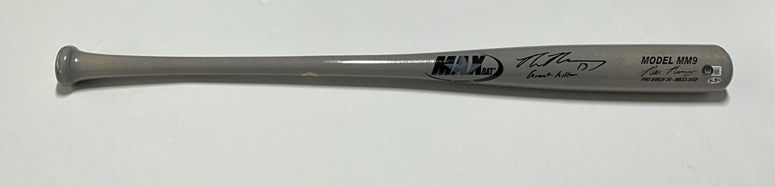 MAX MUNCY DODGERS SIGNED MAXBAT GAME MODEL BAT "GIANT KILLER" INSC BAS ...