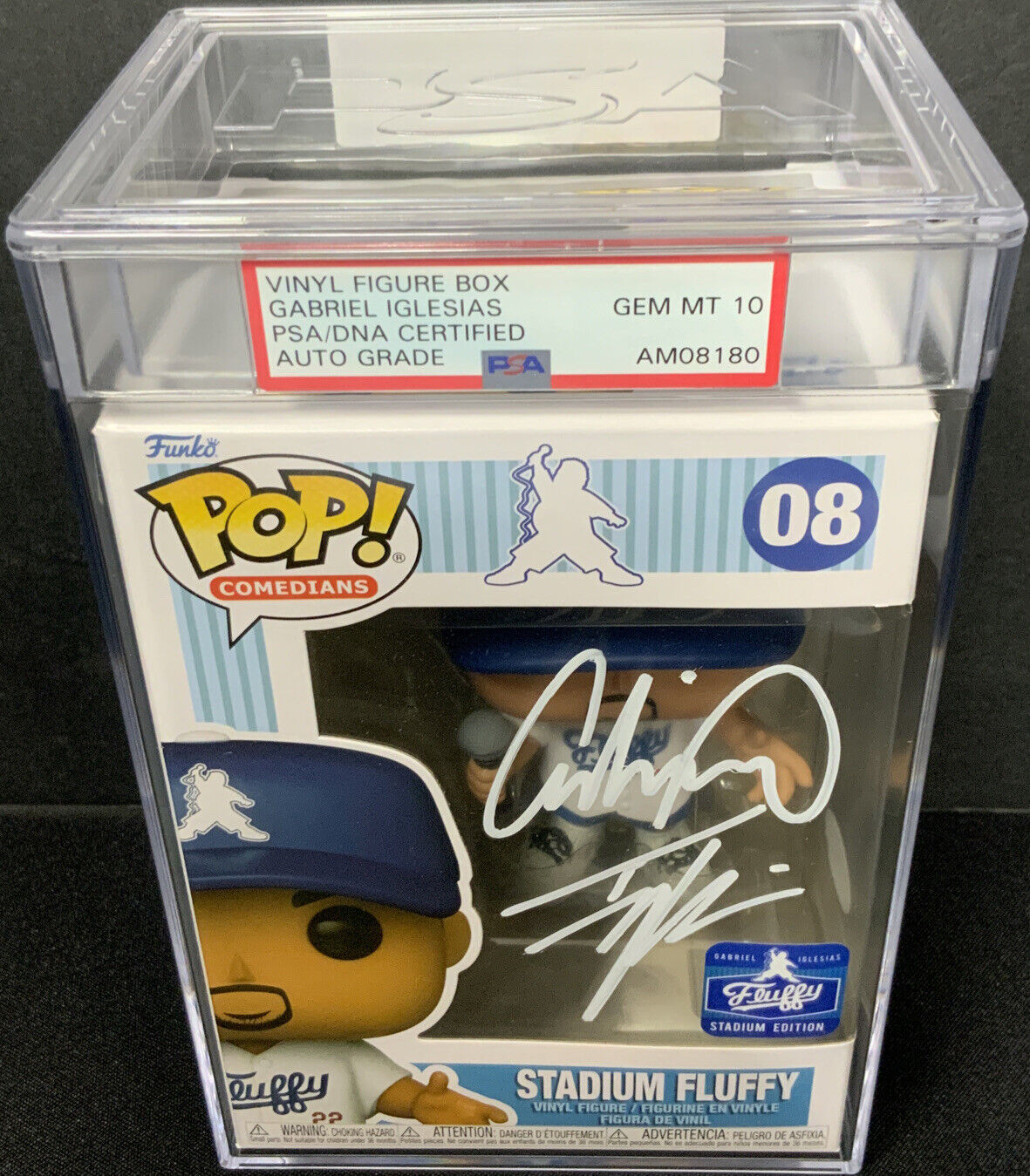 GABRIEL IGLESIAS SIGNED "STADIUM FLUFFY" FUNKO POP 08 PSA GEM MT 10 AU ...